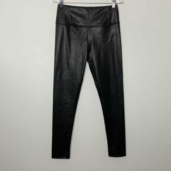 7 For All Mankind | Pants & Jumpsuits | 7 For All Mankind Black Faux ...